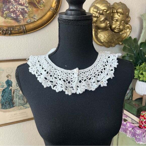 handmade | Accessories | Vintagehandmade Off White Crochet Lace Doily ...
